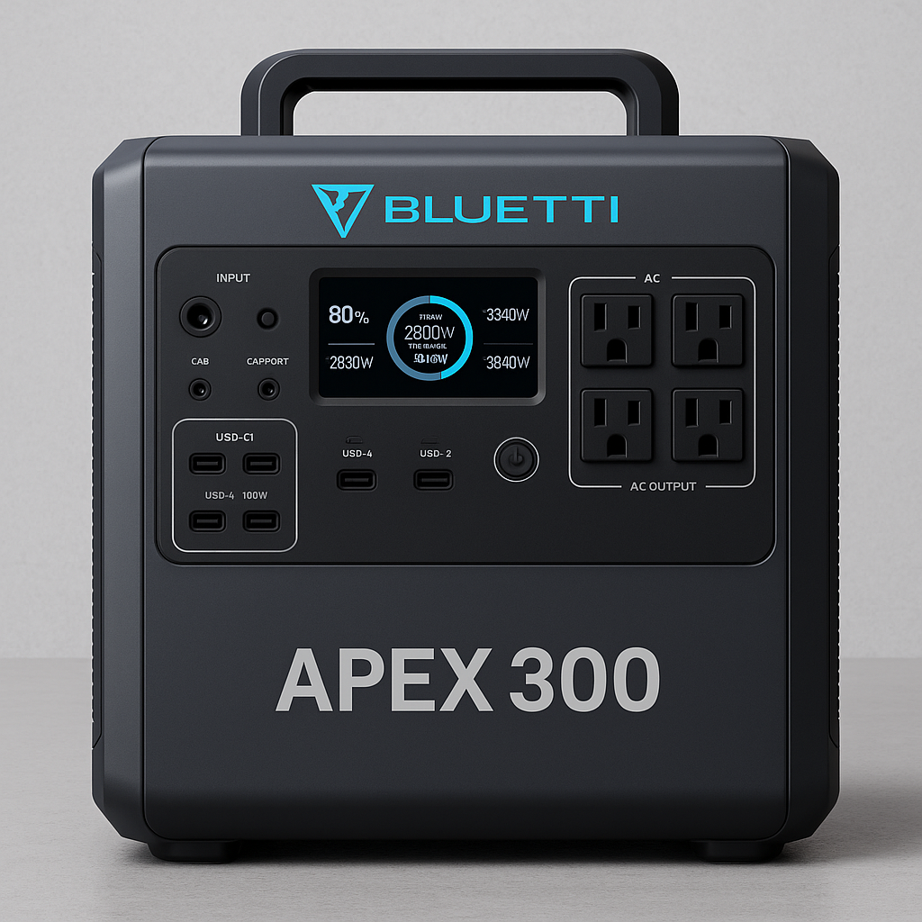 Bluetti Apex 300 Portable Power Station Pricing with Features & Capacity